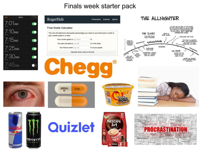 Finals week starter pack - 9GAG