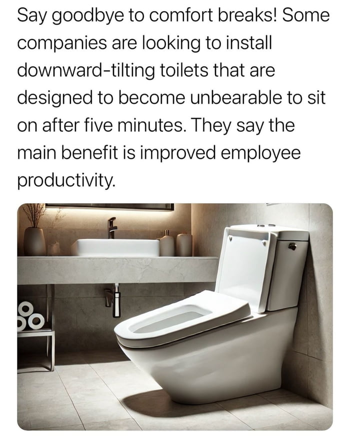 I thought I was the only one going to the toilet just to take a small ...