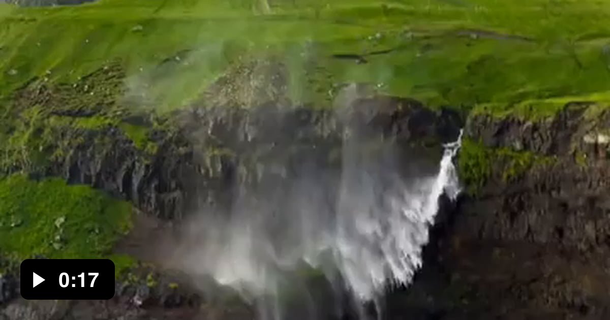 Strong wind prevents water from falling down - 9GAG