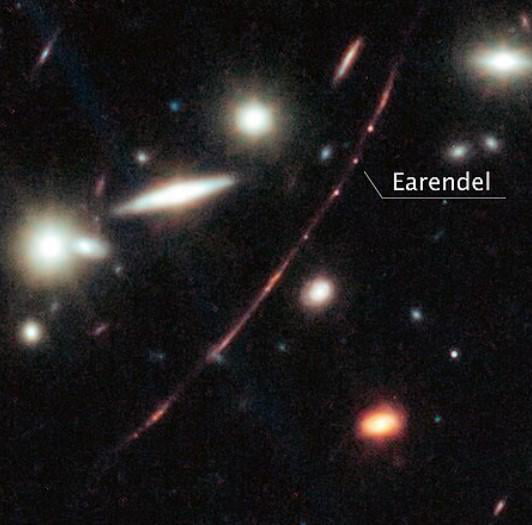 Earendel, the most distant star we've directly imaged! Its light ...