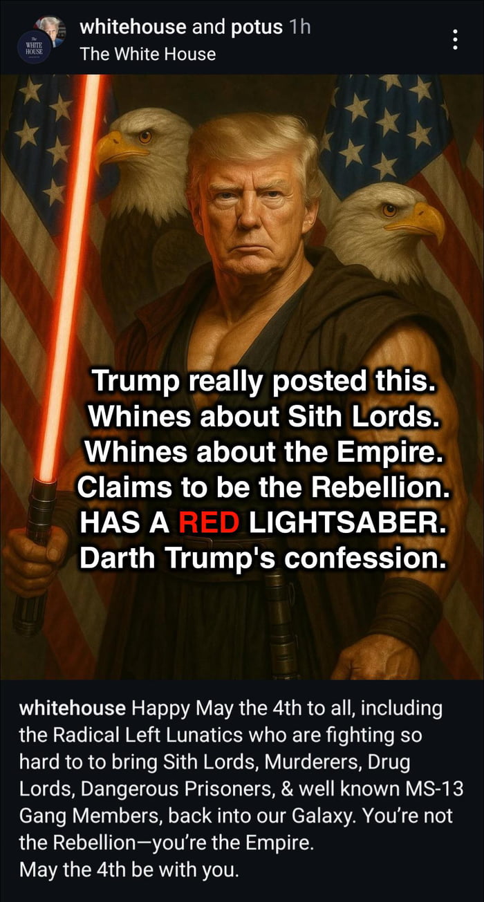 Darth Trump admits he's Sith - 9GAG