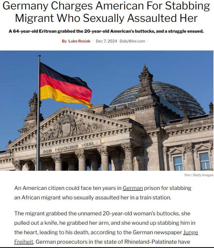 20 year old little American girls have more spine that German "men". - 9GAG