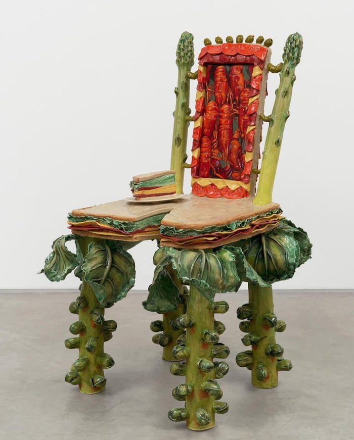This food themed chair is made entirely of clay in a kiln - 9GAG