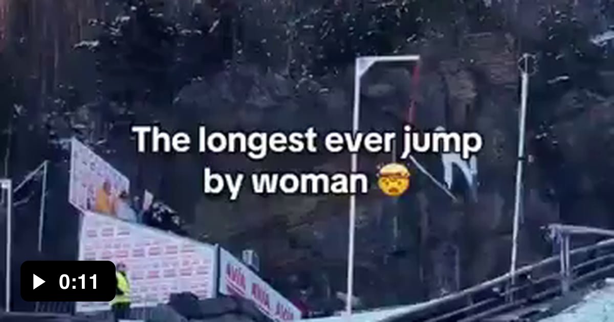 The longest ever jump by woman! - 9GAG