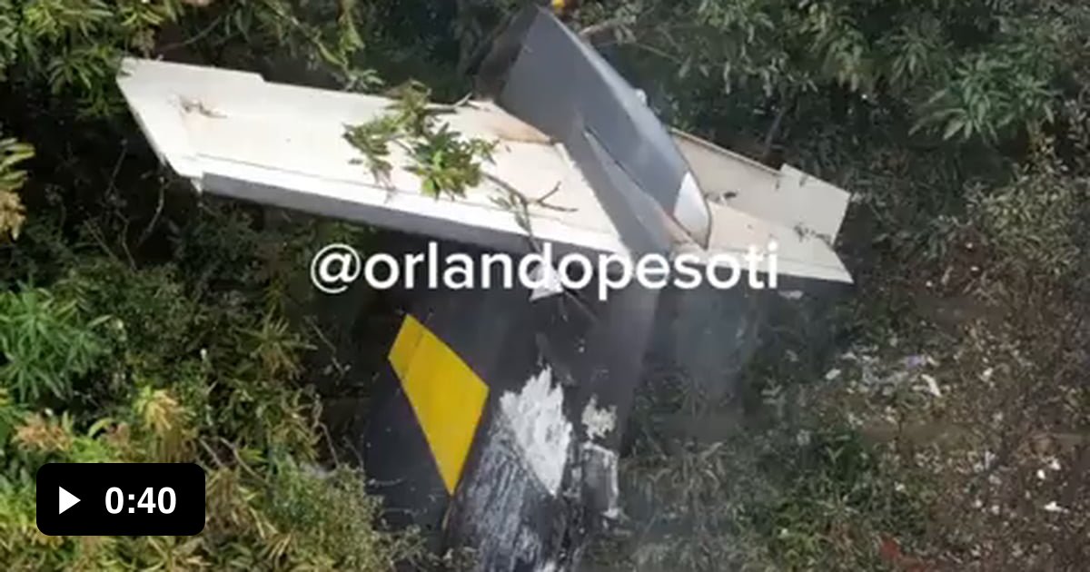 Drone footage showing the aftermath of the recent Brazilian ATR 72 ...