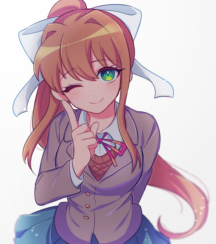 Winking Monika - 9GAG