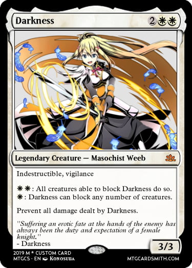 MtG Weeb card: Darkness, Konosuba - 9GAG