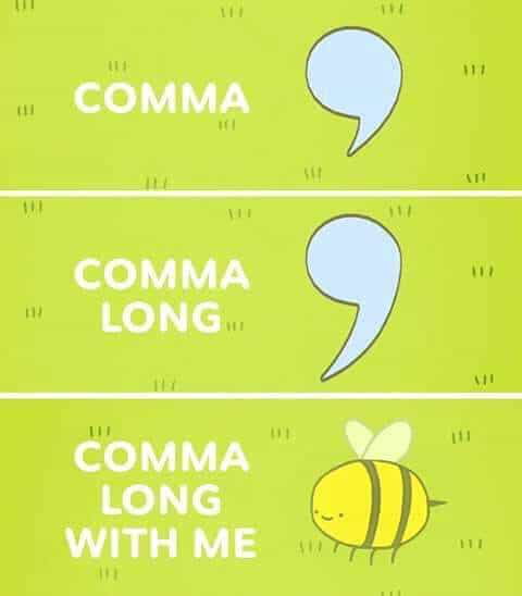 The word "comma" - 9GAG