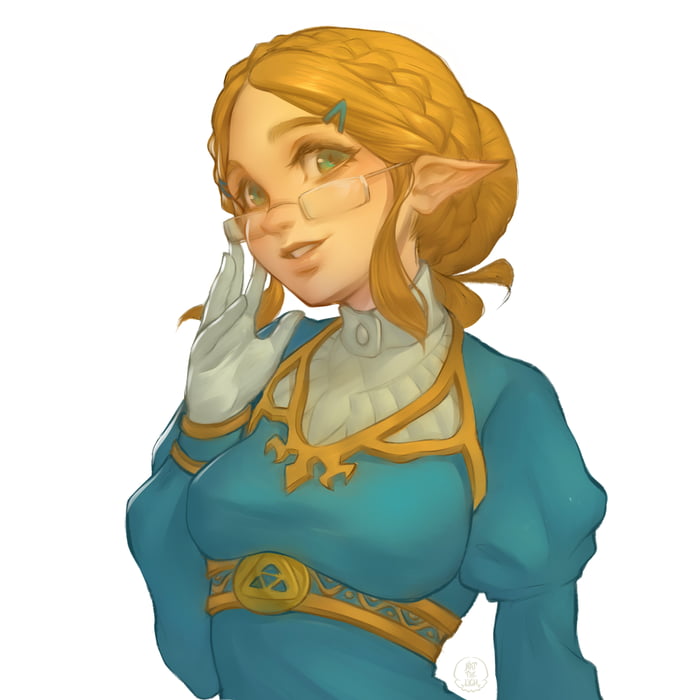 Bespectacled Princess Zelda by artist Nat The Lich. - 9GAG