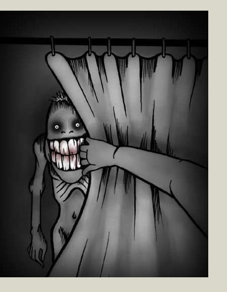 It was as if it was stuck in a never-ending smile, but its body ...