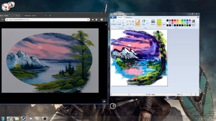 I followed Bob Ross' tutorial in MS Paint - 9GAG