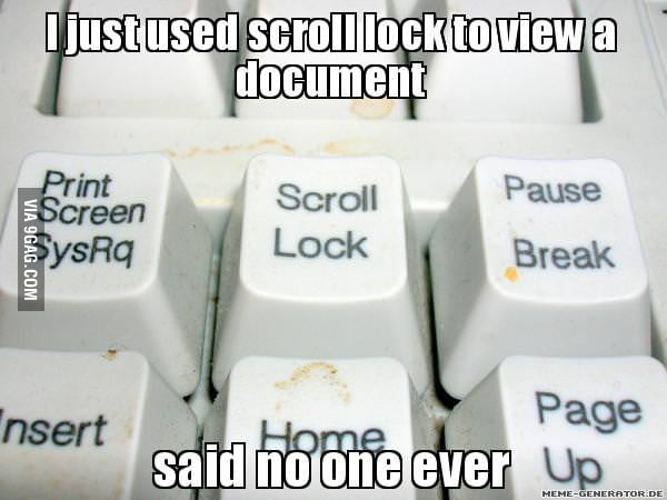 Scroll Lock - 9GAG