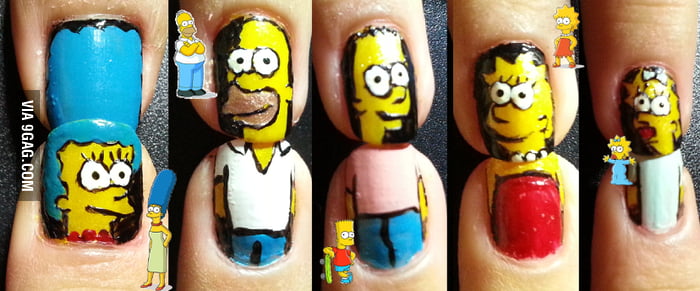 The Simpsons Nail Art - 9GAG