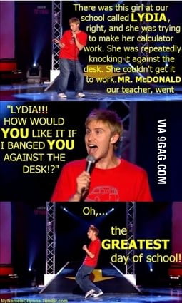 Russell Howard's funniest moment at school. - 9GAG