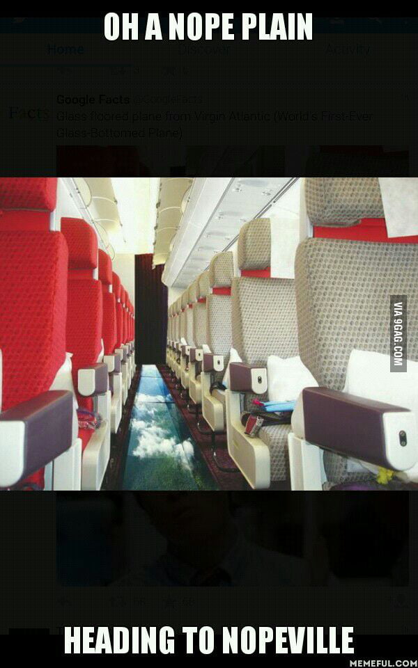 First glass bottom plane - 9GAG