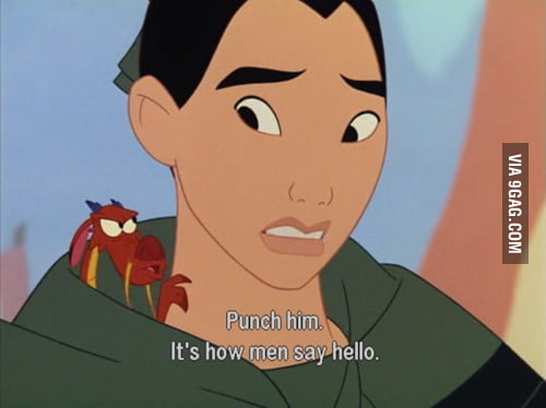 It's how men say hello. - 9GAG