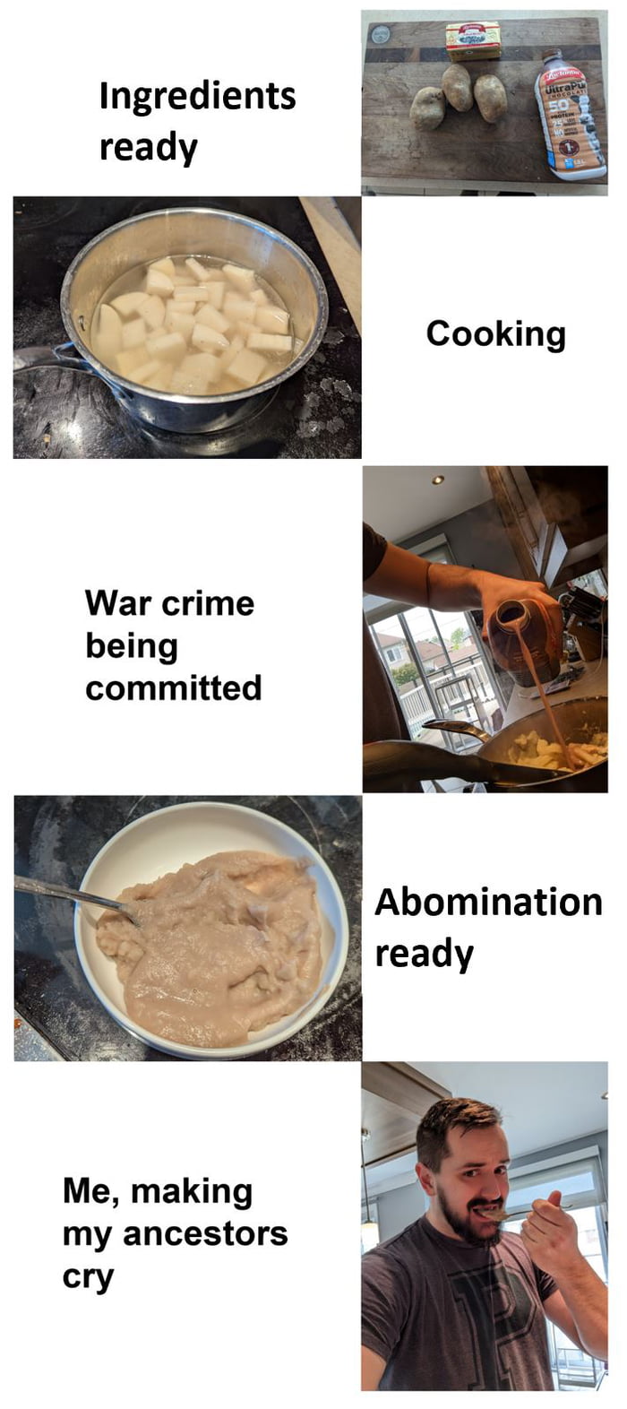 Said I would test chocolate milk mashed potatoes, so here it is! My ...