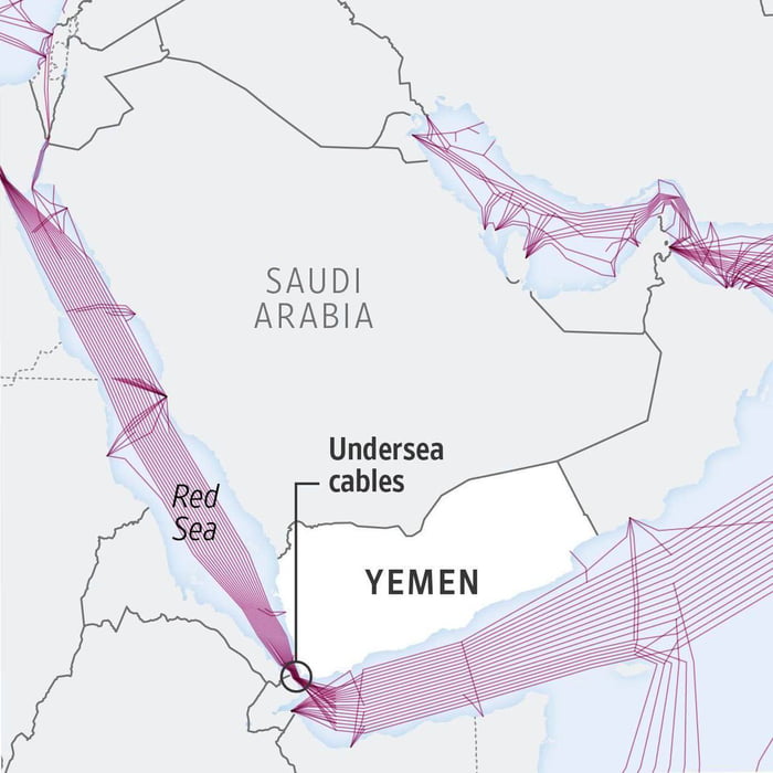 Undersea cables cut in red sea affecting 25% of data traffic btw Asia ...