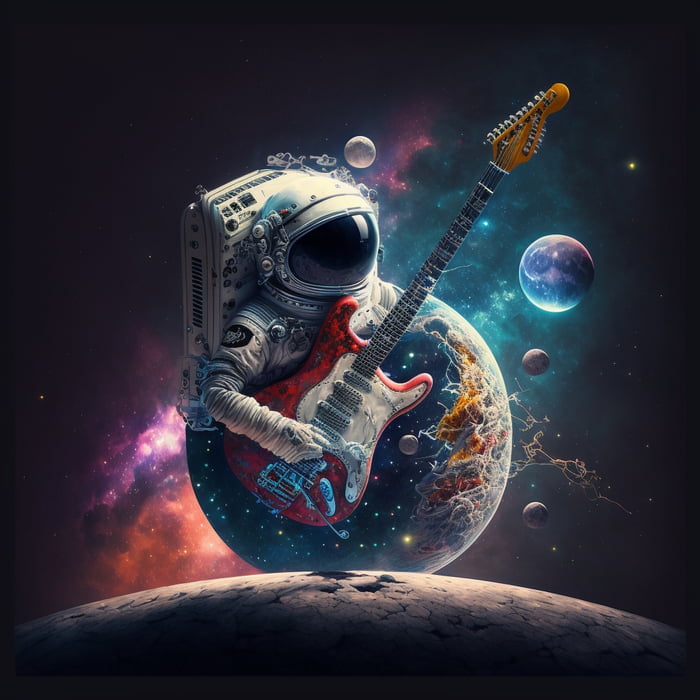 Sharing AI art from VN "Alien". Today's piece: "Rock the Universe" - 9GAG
