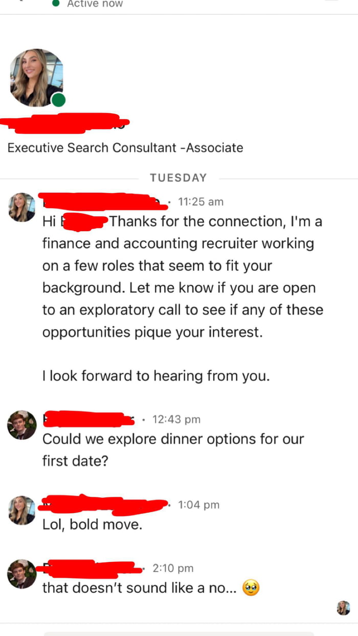 LinkedIn is a dating app right? - 9GAG