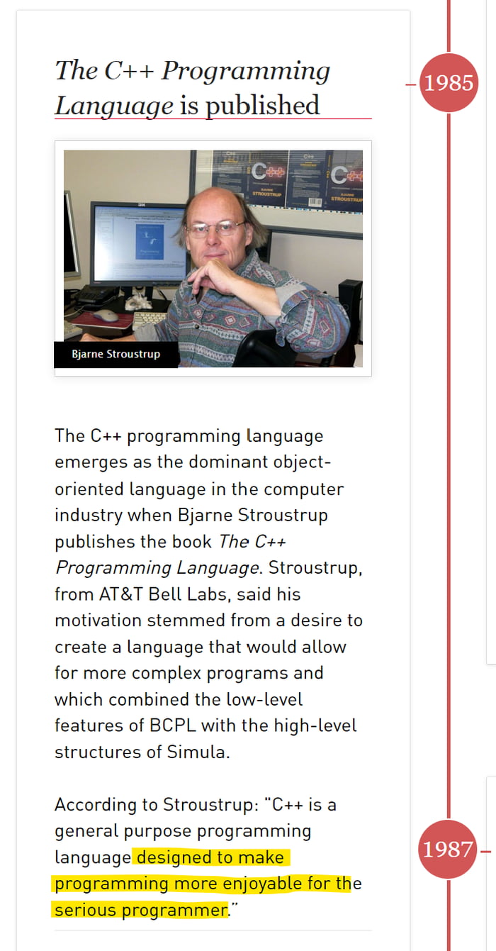 So C++ was designed to be enjoyable... - 9GAG