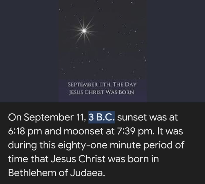 Jesus was born in September (9/11) - 9GAG