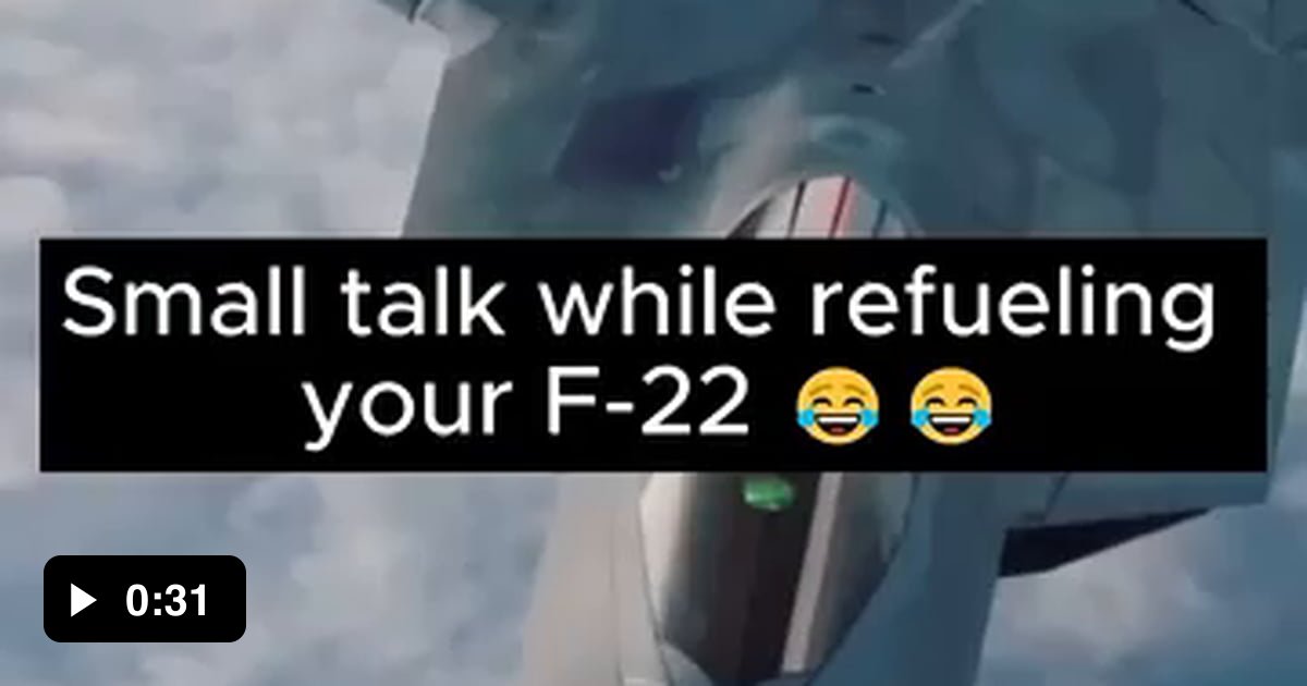 F22 fighter pilot having small talk about Chick-fil-A while refueling ...