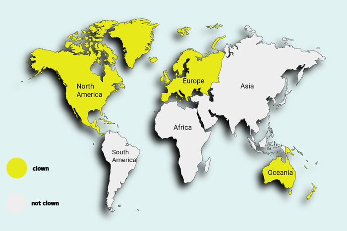 Most accurate clown world map - 9GAG