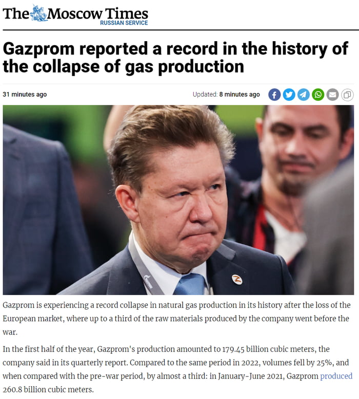 Another russian collapse, master strategist putin outplayed gazprom - 9GAG