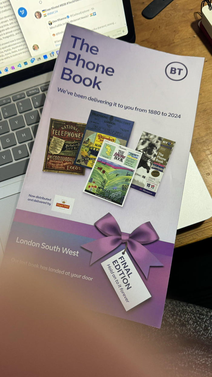 After 141 years the last UK phone books are sent out. - 9GAG