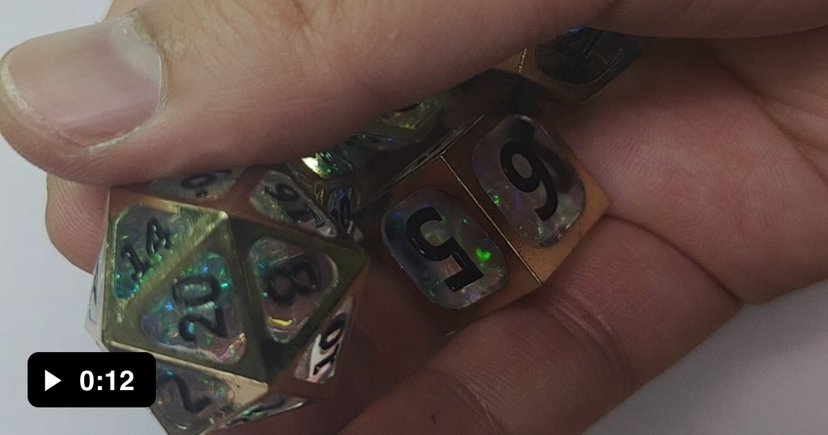 Golden cage DND dice set - 9GAG