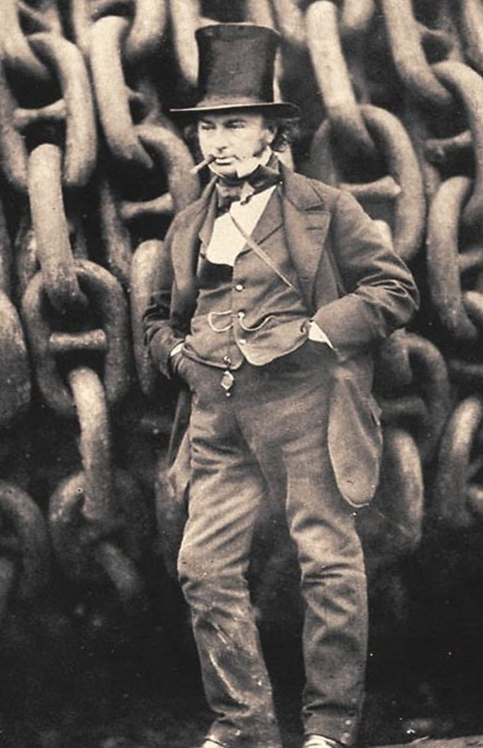 Famous British engineer Isambard Kingdom Brunel, 1857 - 9GAG