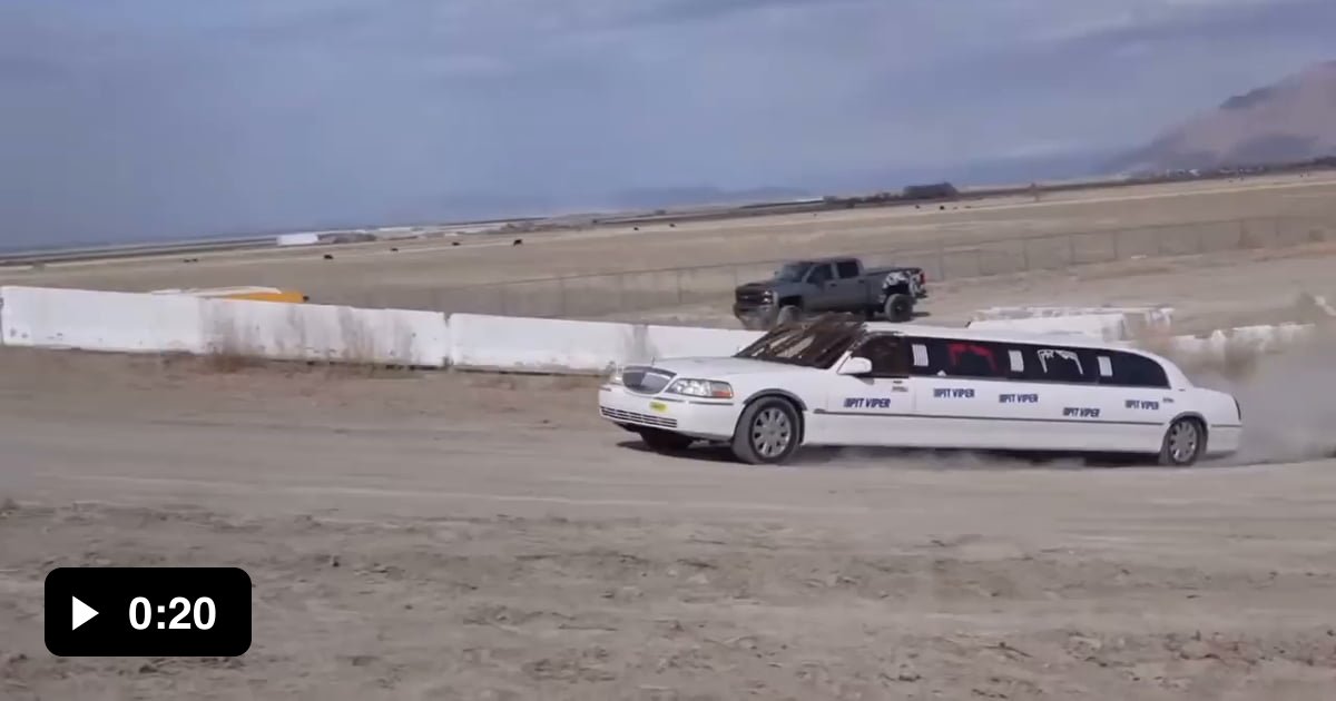 Limo flying through an RV (Credit CboysTV) - 9GAG