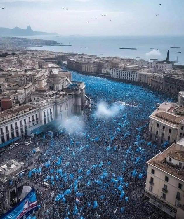 The celebration of the title of champion in Naples. - 9GAG