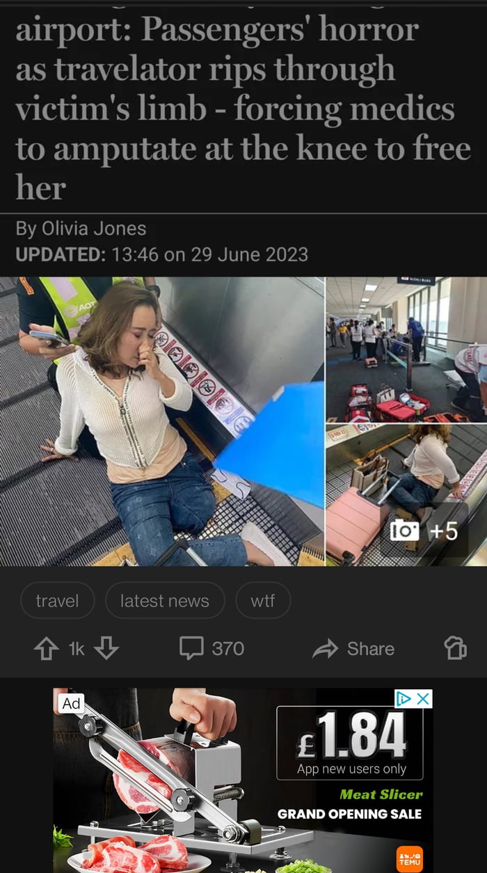 Nicely placed Ad.... Meat slicer - 9GAG