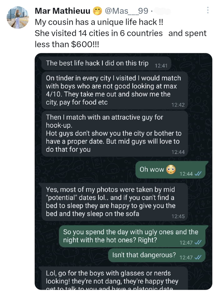 Tinder life hack for safe travels!! - 9GAG