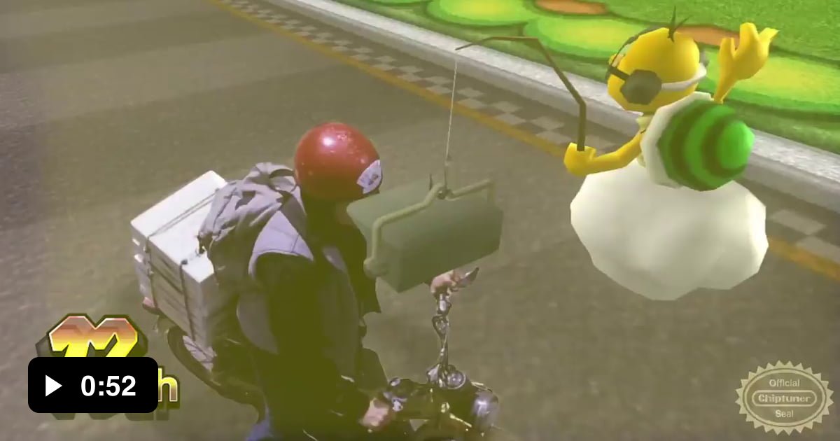 Spider man playing Mario kart - 9GAG