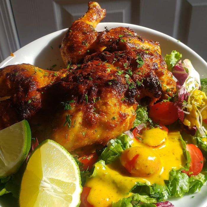 Peruvian Chicken and Salad w/ Aji amarillo vinaigrette - 9GAG