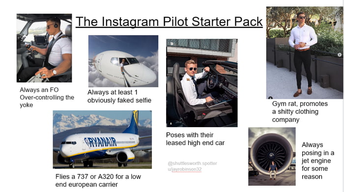 The Generic Instagram Pilot Starter Pack - 9GAG