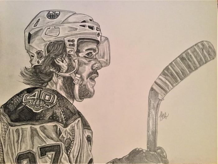 Connor McDavid Pencil Drawing (by Brendan Schmucker) - 9GAG
