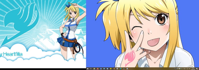 My dual monitor Waifu wallpaper setup - 9GAG