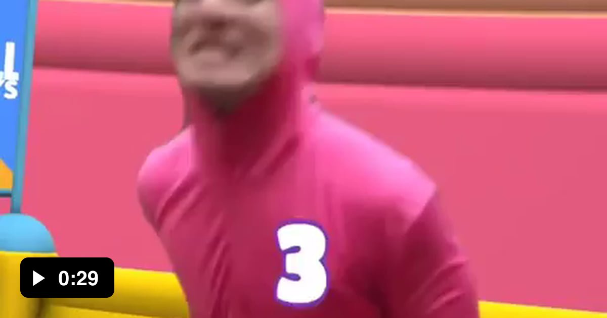 Pink guy fits far too well in Fall Guys - 9GAG