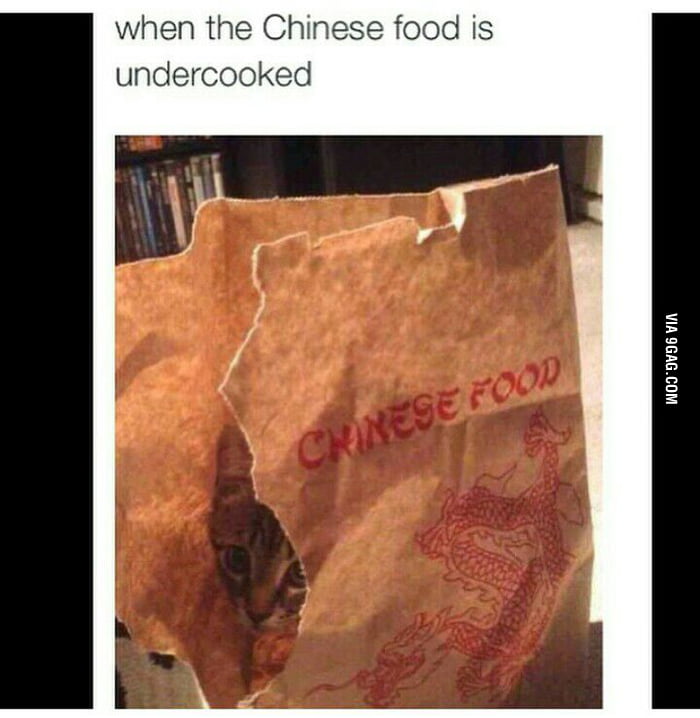 When the Chinese food is undercooked. - 9GAG