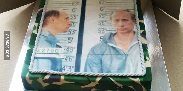 Ukraine's defence minister celebrates birthday with Putin mugshot cake ...