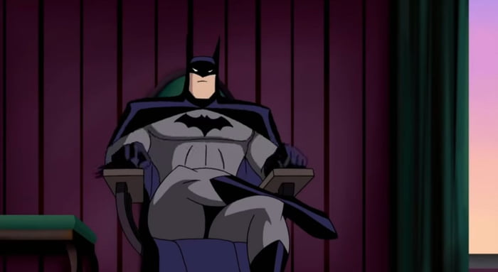 Batman crossing his legs is just...weird - 9GAG