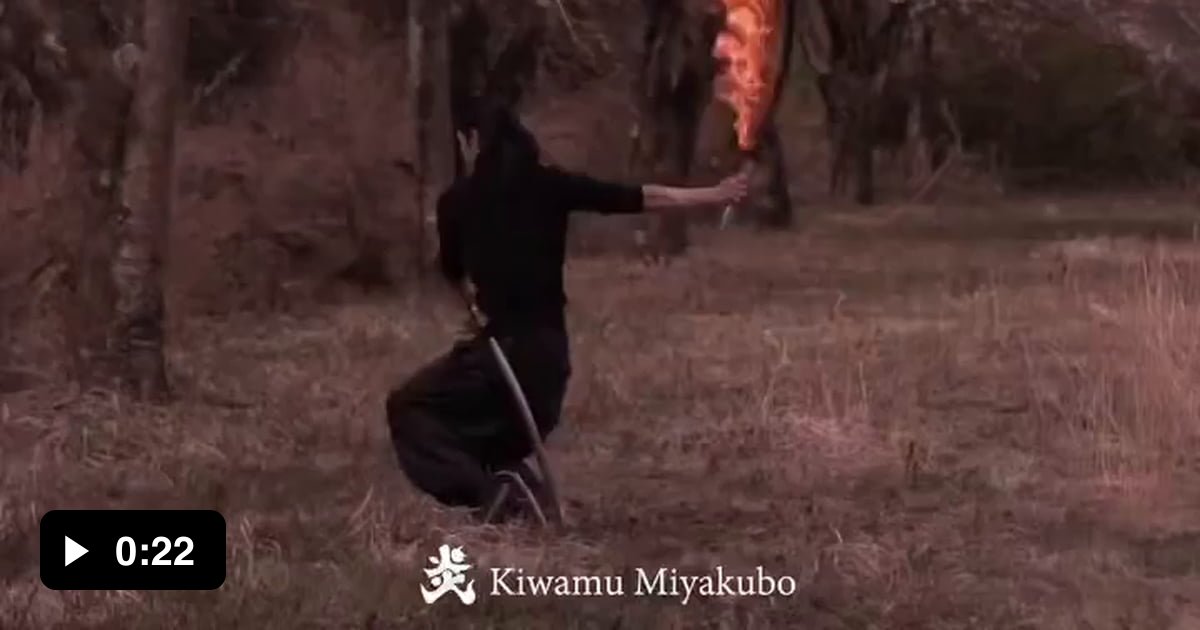 Flaming sword dance - 9GAG