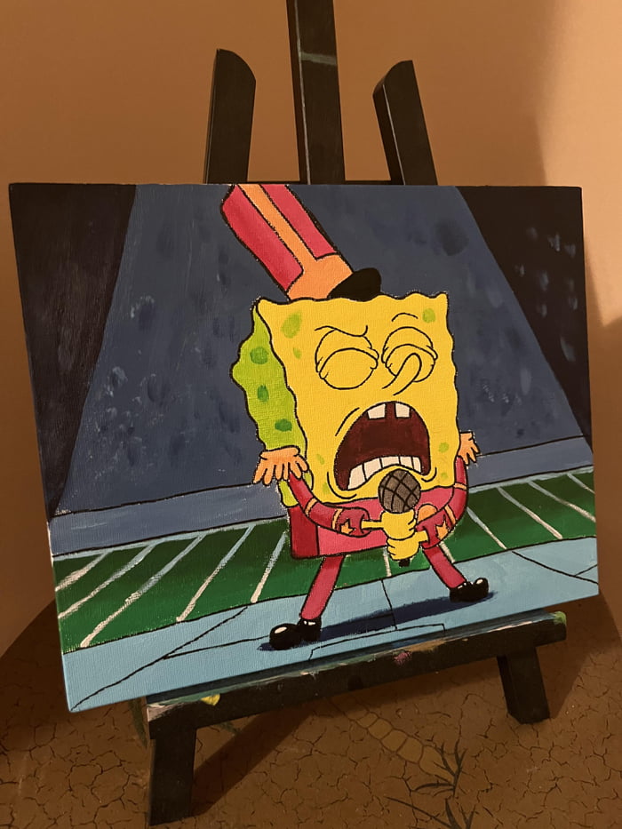 Painted one of the greatest SpongeBob scenes ever, thanks for looking ...