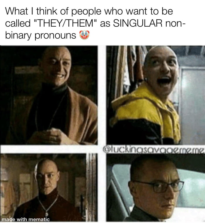 Weird choice for a non-binary pronoun - 9GAG
