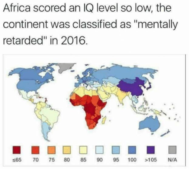 IQ map of the world. - 9GAG