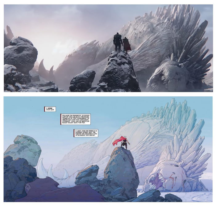 This shot of Falligar the Behemoth in the Thor 4 trailer is pulled ...